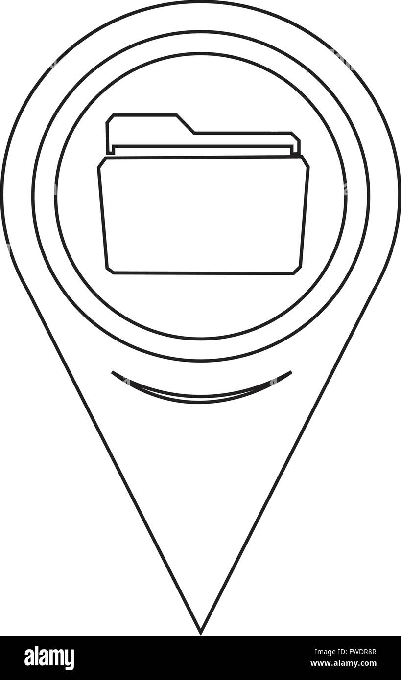 Map Pointer Folder Icon Stock Vector Image & Art - Alamy