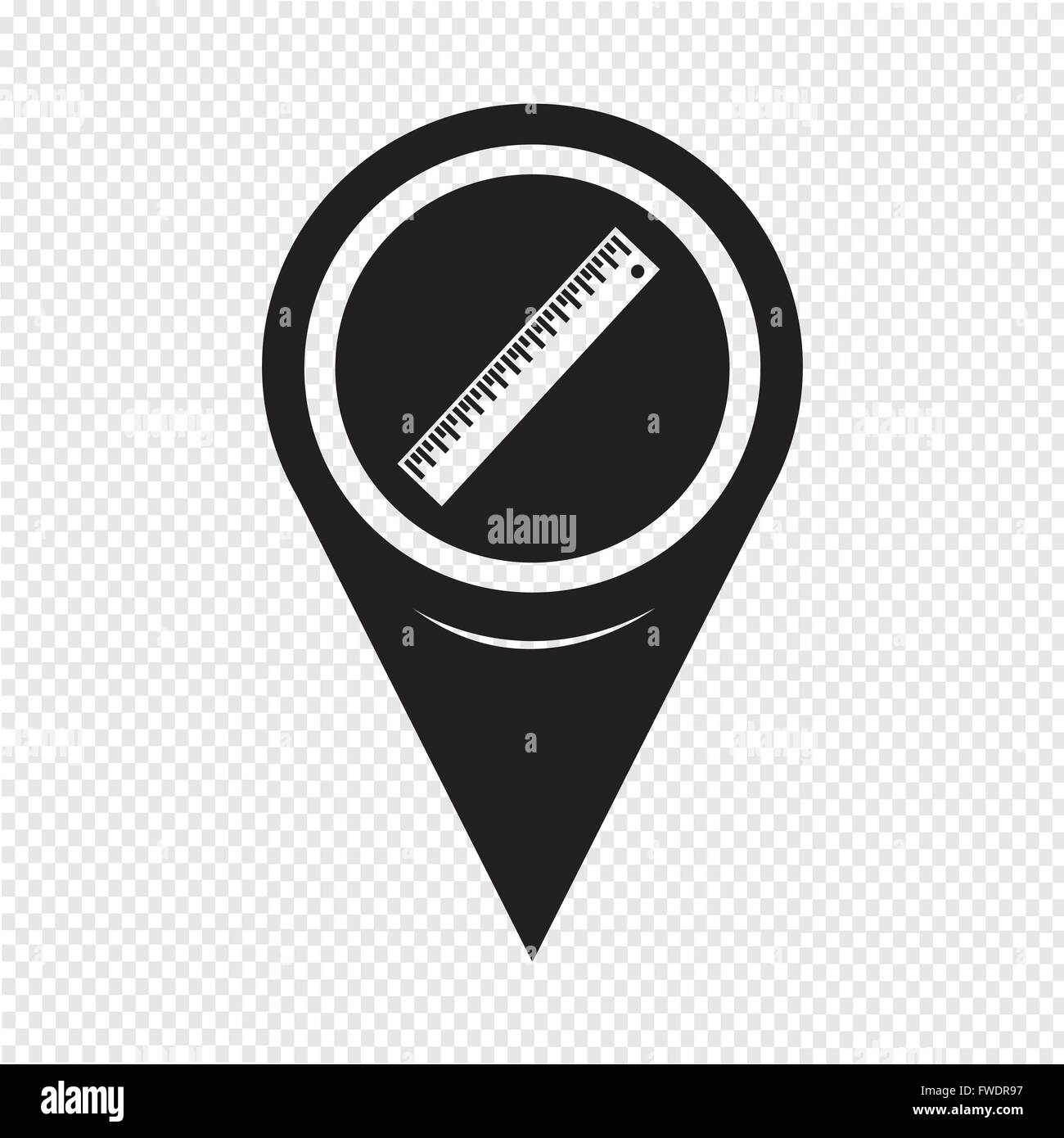 Map Pointer Ruler Icon Stock Vector Image & Art - Alamy