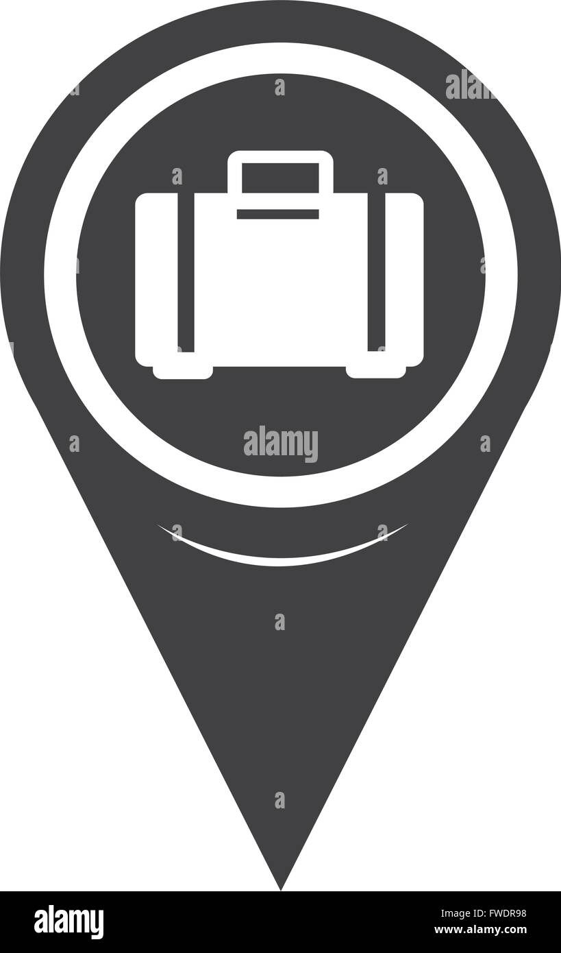 Map Pointer Luggage Icon Stock Vector Image & Art - Alamy