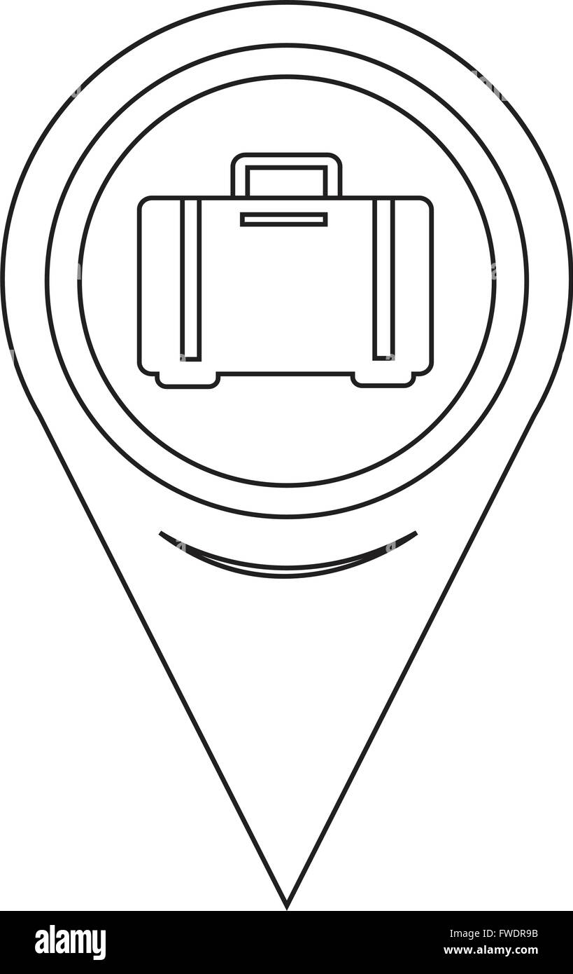 Map Pointer Luggage Icon Stock Vector Image & Art - Alamy