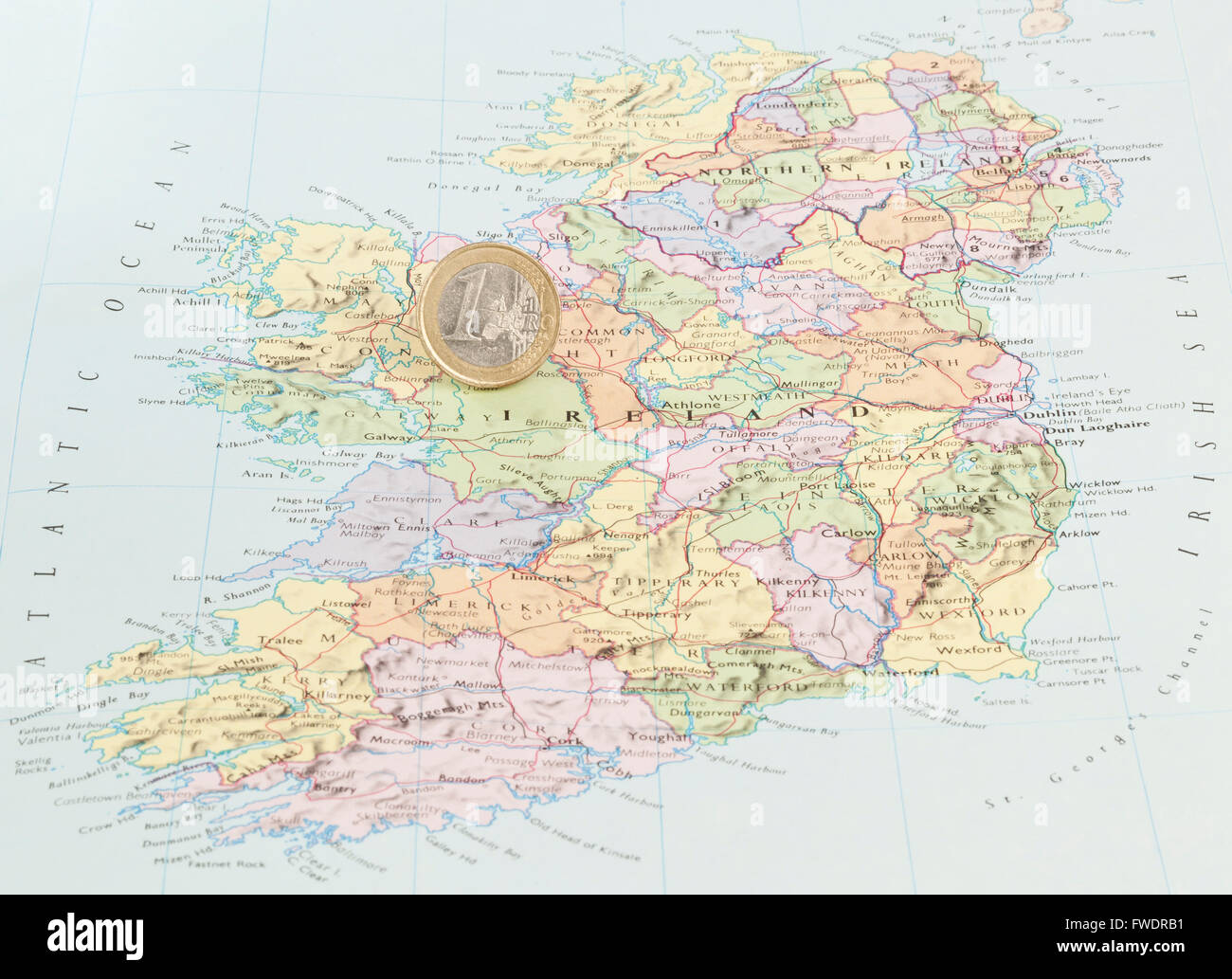 Ireland map counties hi-res stock photography and images - Alamy