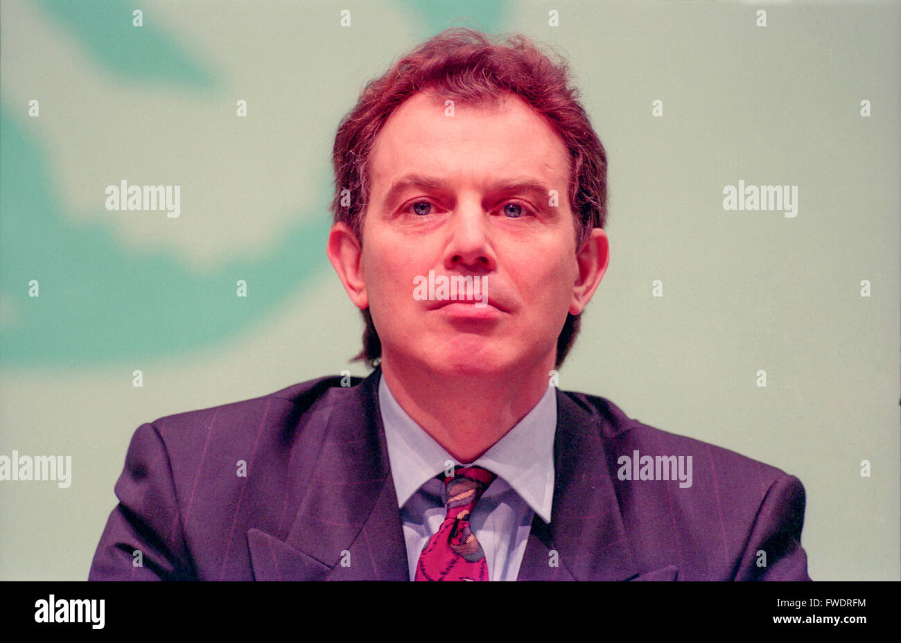 Tony Blair at the Labour Party Conference, Brighton 1997 Stock Photo ...