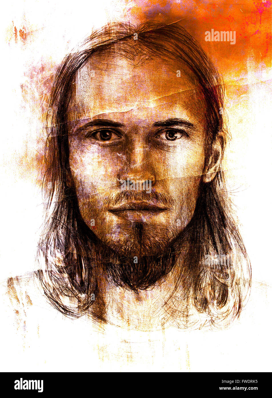 Interpretation jesus christ portrait young hi-res stock photography and ...