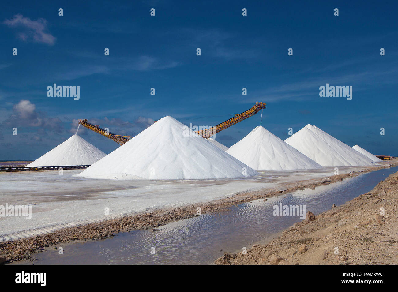 ABC Islands (Aruba,Bonaire and Curaçao) : salt works in Bonaire Stock ...
