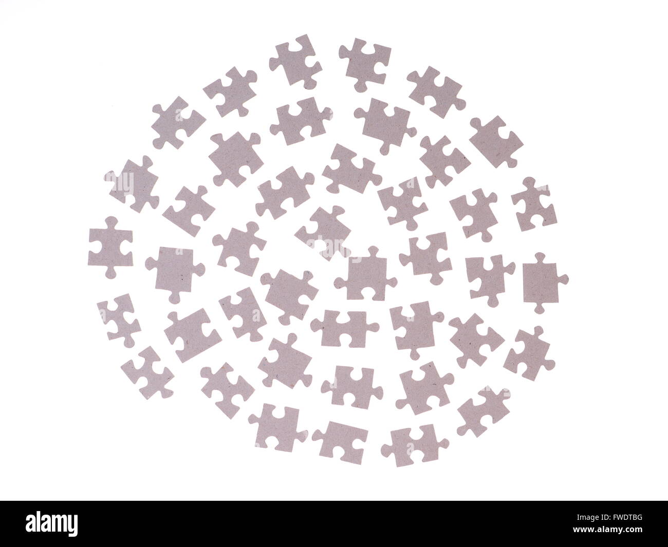 Puzzle on a white background Stock Photo - Alamy
