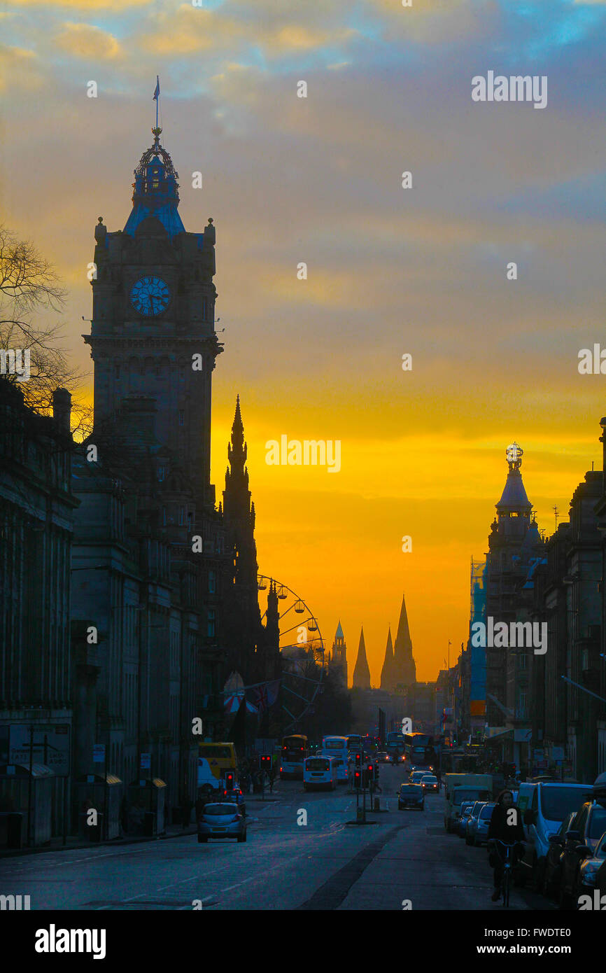 Edinburgh,Scotland: Princess Street Stock Photo - Alamy