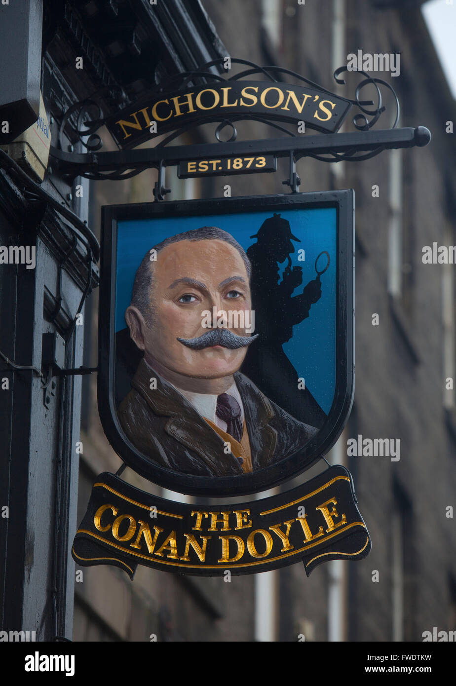 The Conan Doyle Pub,York Place,Edinburgh Stock Photo - Alamy
