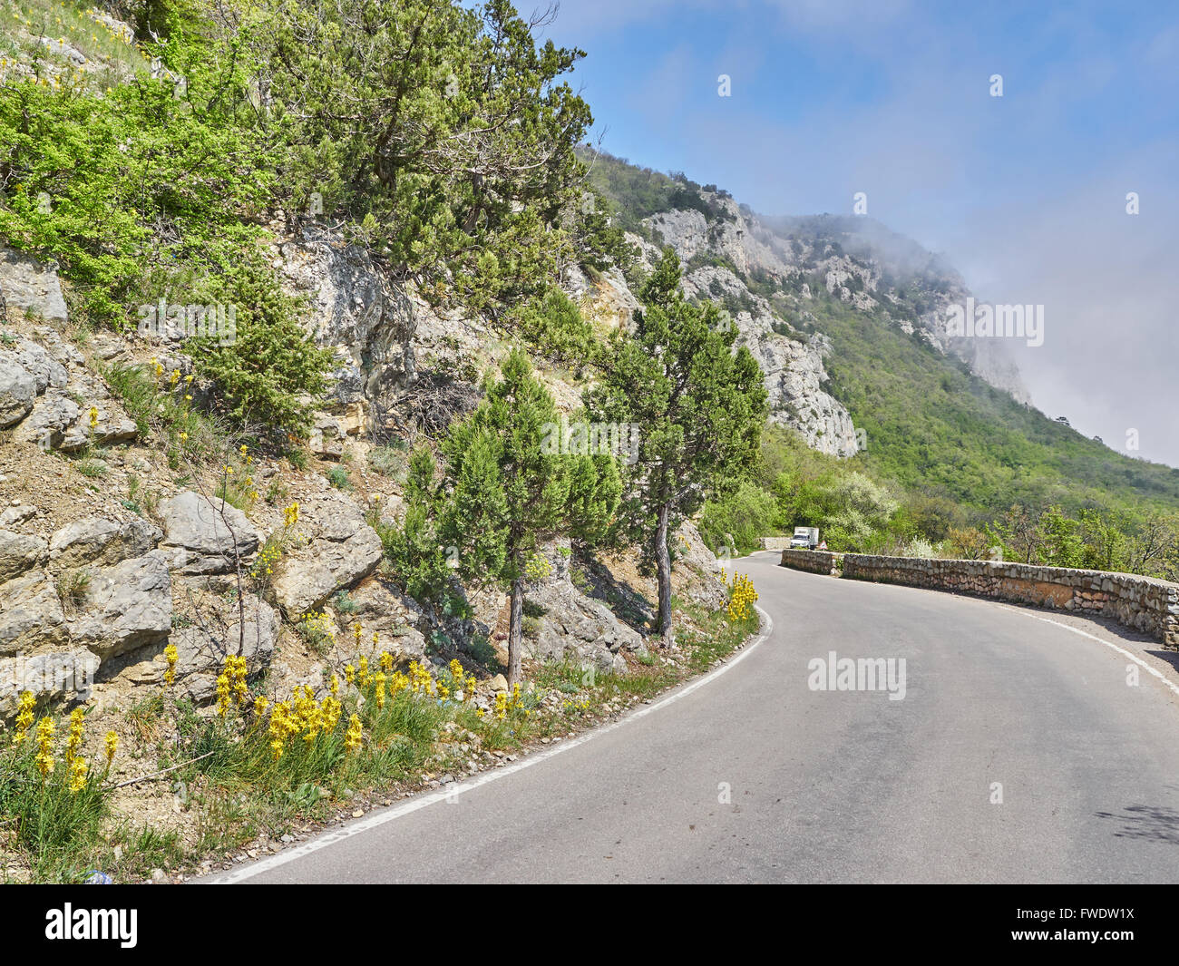 asphalt road in rocks Stock Photo - Alamy