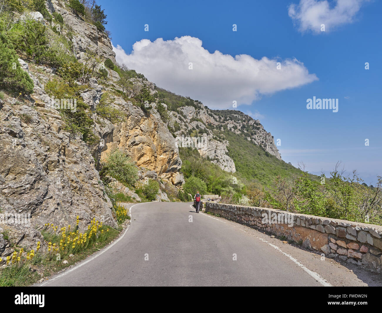 asphalt road in rocks Stock Photo - Alamy