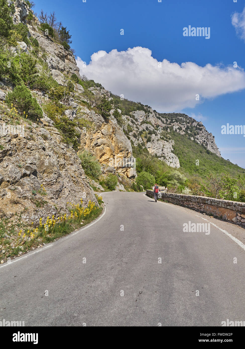 asphalt road in rocks Stock Photo - Alamy