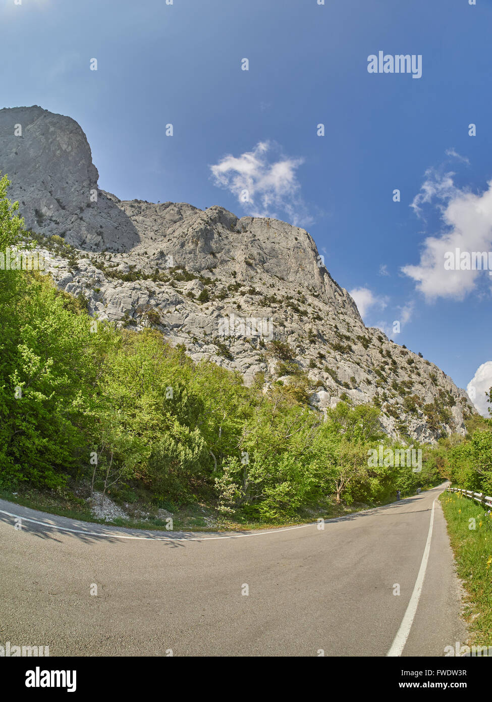 asphalt road in rocks Stock Photo - Alamy