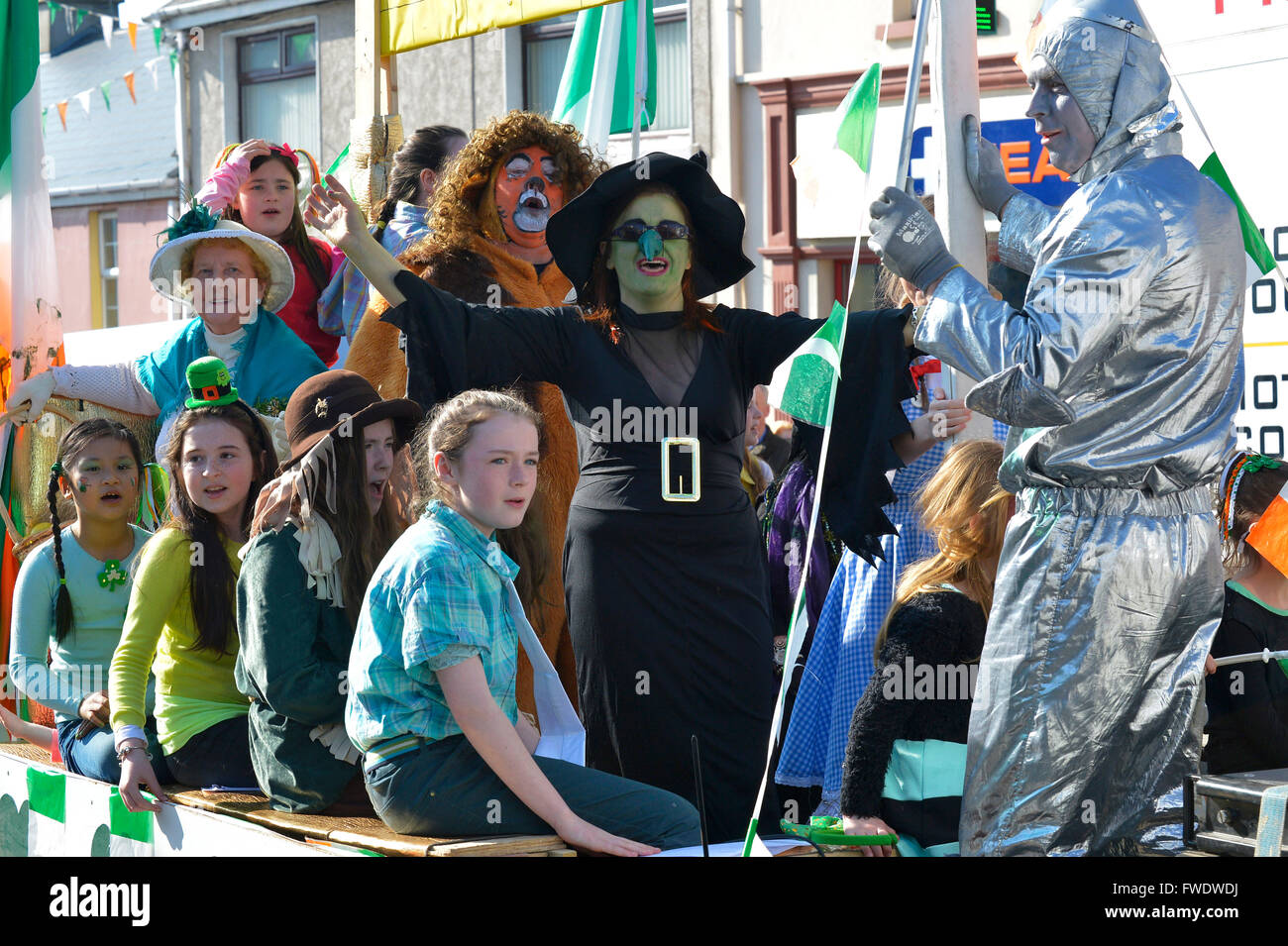 St Patrick's Day parade in Moville, Inishowen, County Donegal, Ireland ...