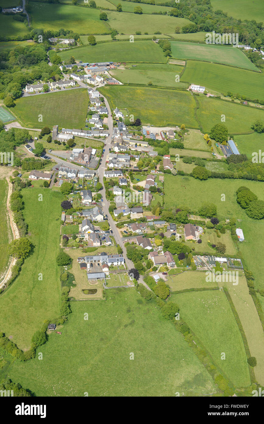 An aerial view of the Devon village of Rackenford and surrounding ...