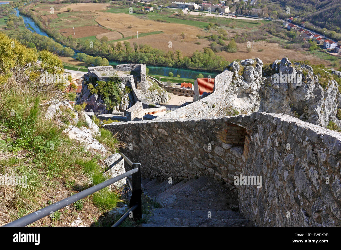 Part of the fortress of Knin, second largest military fortification in ...