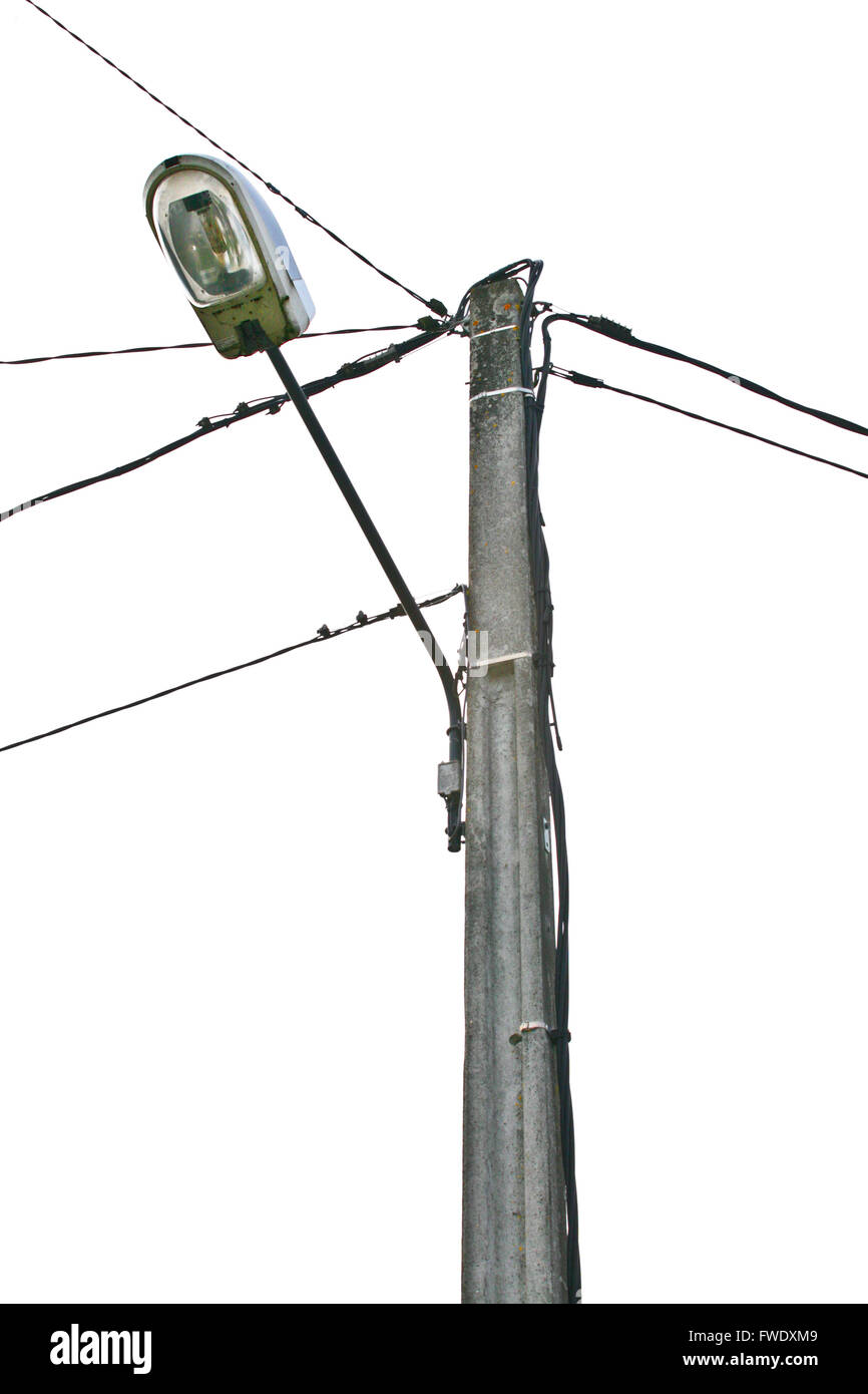Electricity pylon street lamp Cut Out Stock Images & Pictures - Alamy