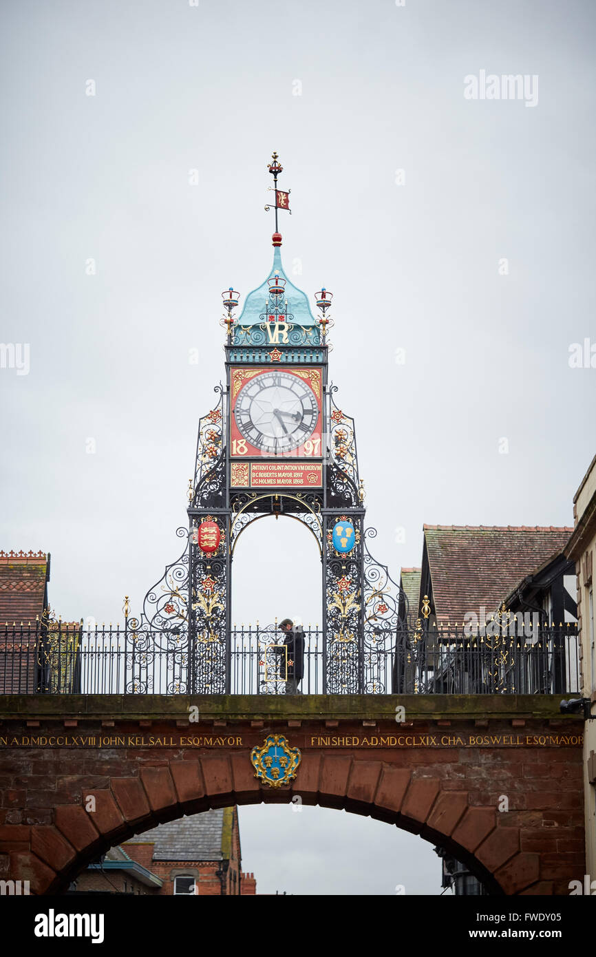 Chester Eastgate Street tudor shops Town centre historic Roman market ...