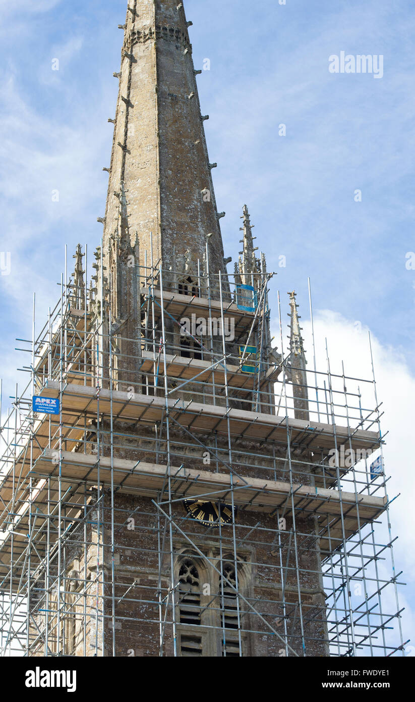 Scaffolding church spire construction hi-res stock photography and ...