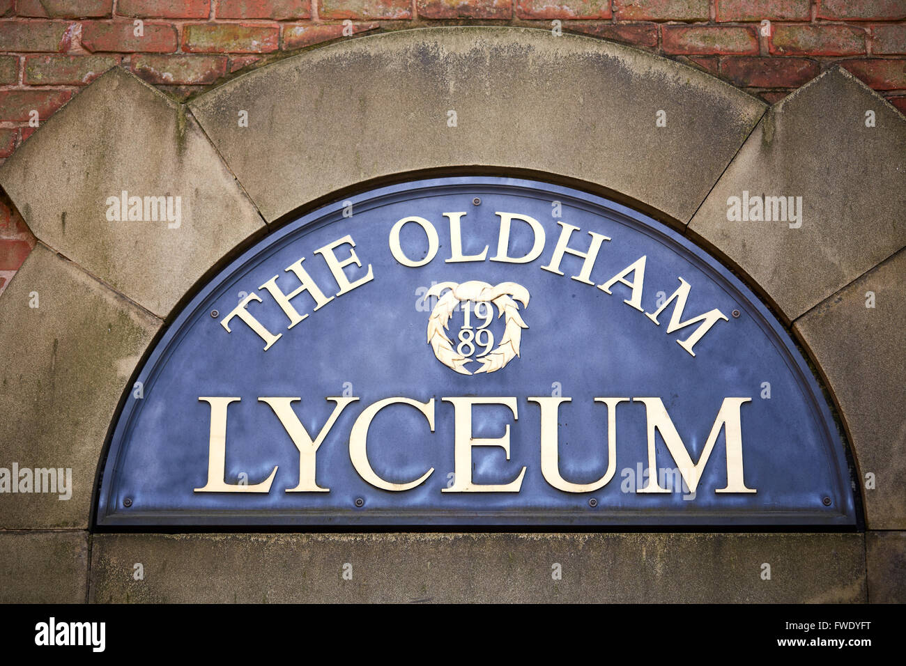 Oldham town centre sign to the Oldham Lyceum The Lyceum Theatre is the ...