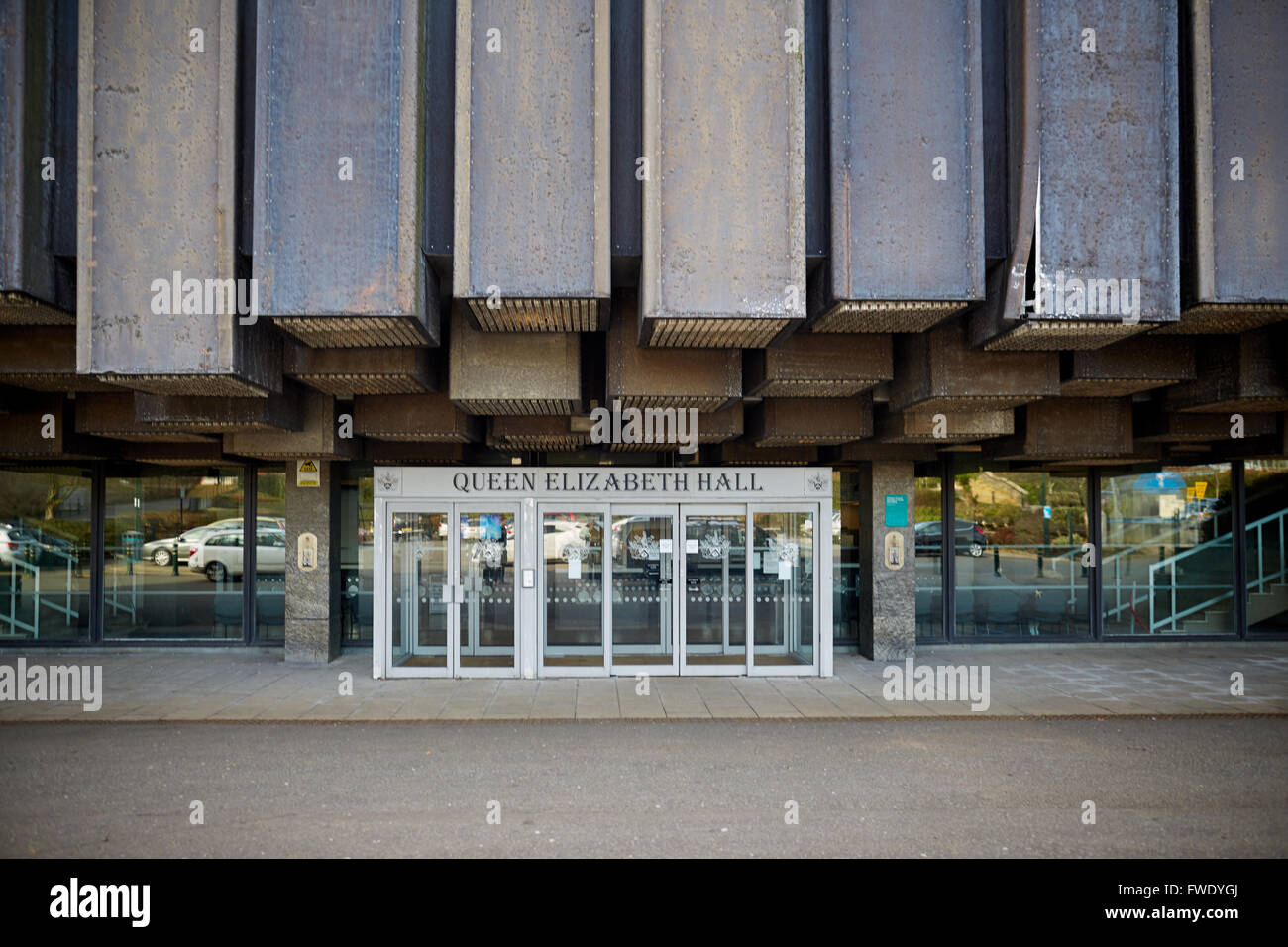 Oldham Manchester Queen Elizabeth Hall entrance exterior Stock Photo ...