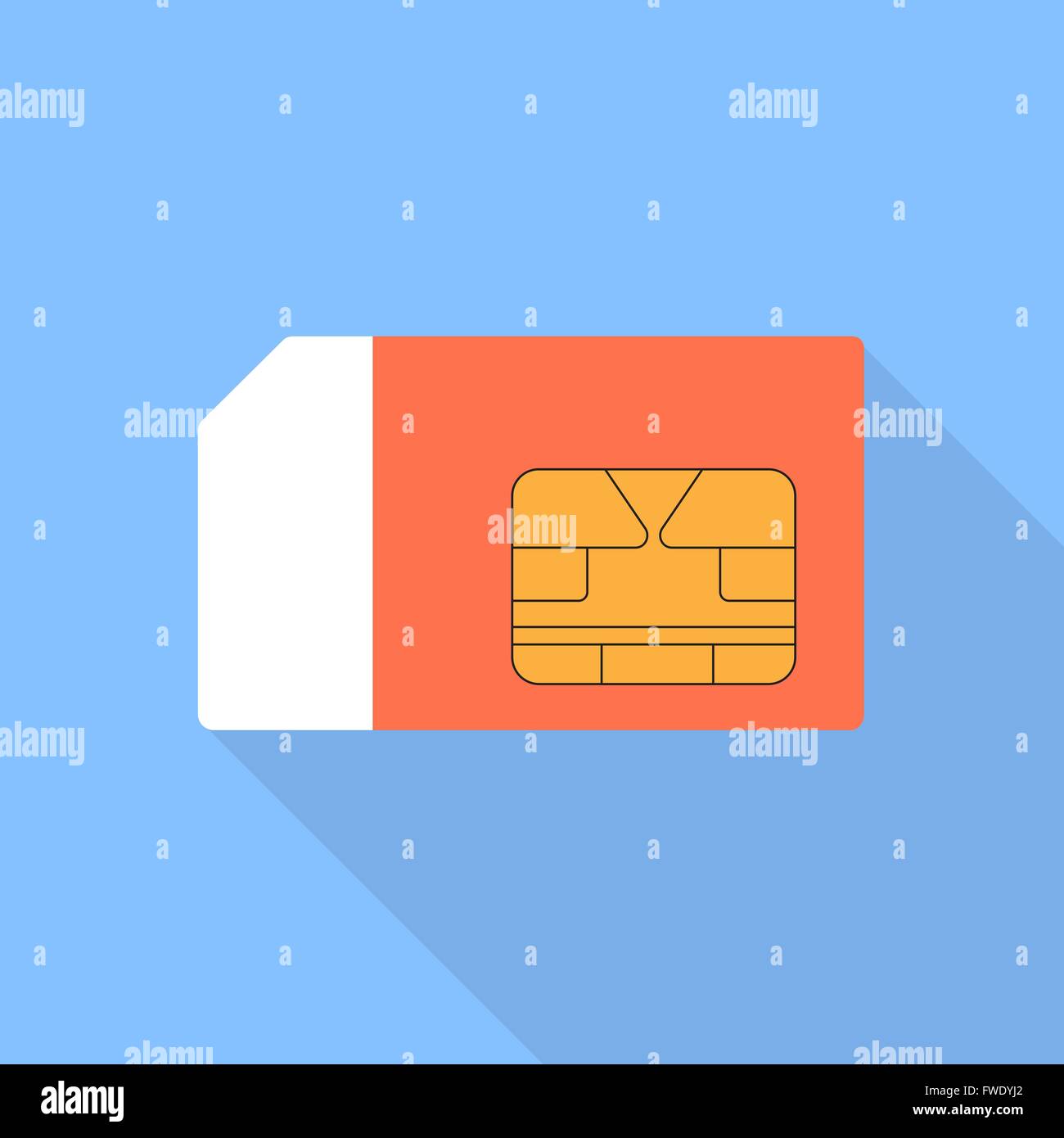 Sim card vector illustration of a flat design Stock Vector Image & Art ...