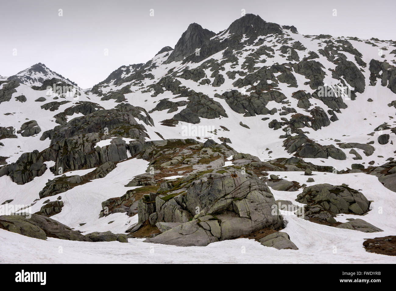 St Gotthard Pass, Switzerland. June 2015The St Gotthard Pass summit ...