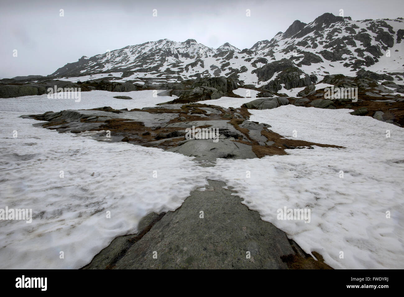 St Gotthard Pass, Switzerland. June 2015The St Gotthard Pass summit ...