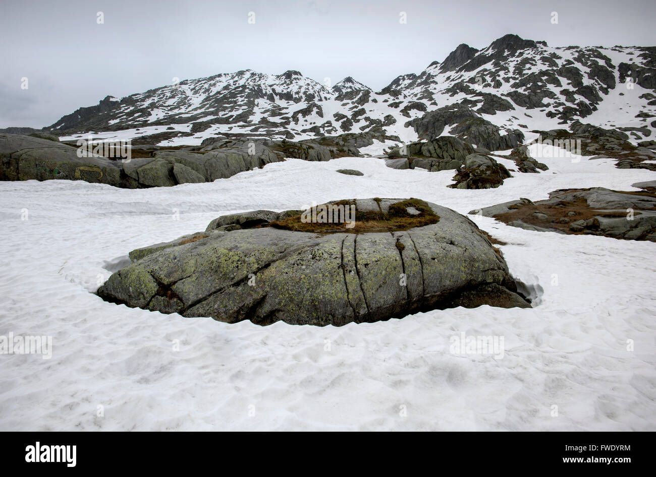 St Gotthard Pass, Switzerland. June 2015The St Gotthard Pass summit ...