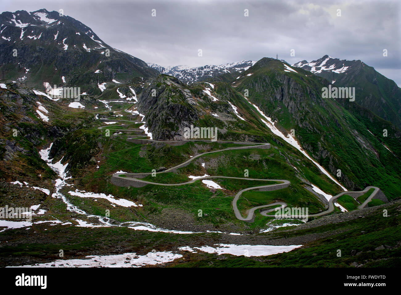 St Gotthard Pass, Switzerland. June 2015The St Gotthard Pass summit ...