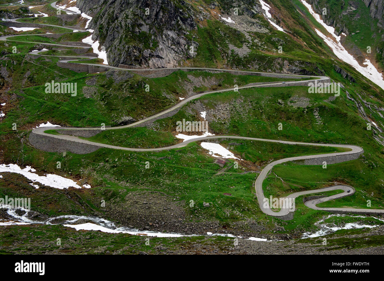 St Gotthard Pass, Switzerland. June 2015The St Gotthard Pass summit ...