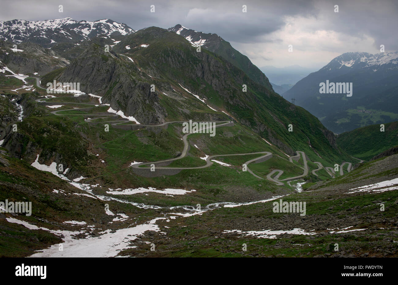 St Gotthard Pass, Switzerland. June 2015The St Gotthard Pass summit ...