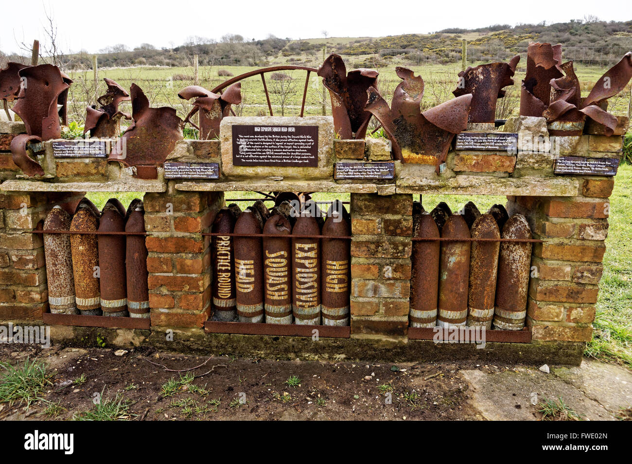 collection of exploded and unexploded tank rounds Stock Photo - Alamy