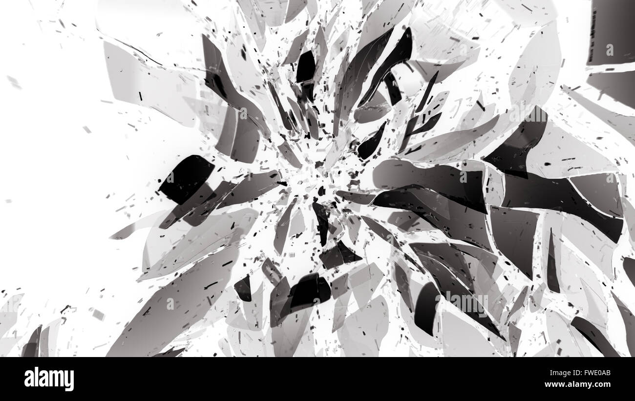 Shattered glass on white with motion blur. Large resolution Stock Photo ...