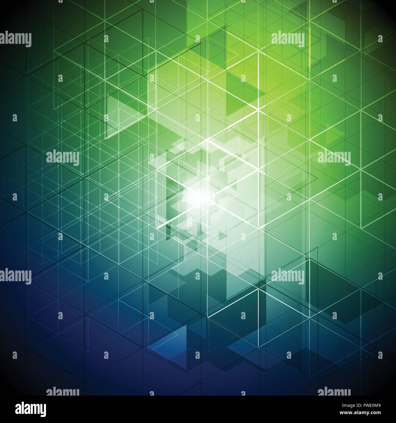 Blue green tech triangles pattern. Vector background Stock Vector Image ...
