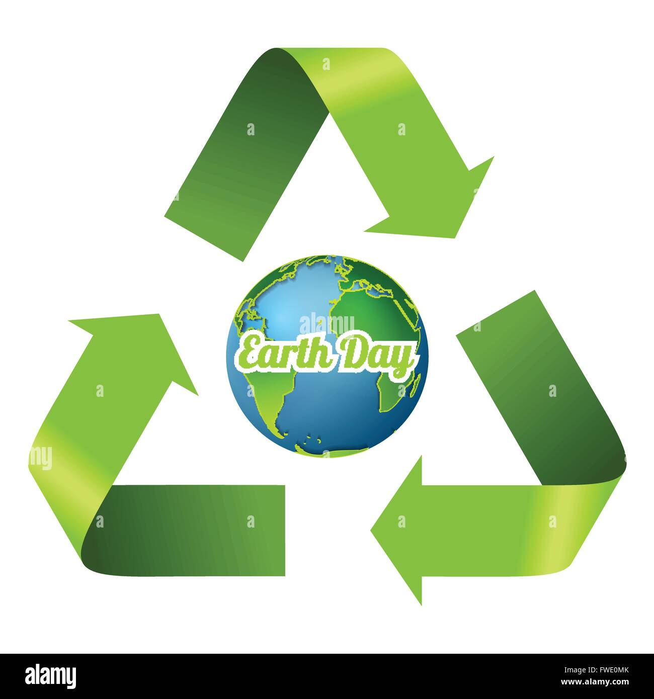 Earth Day design with recycle arrows. Vector graphic corporate ecology ...