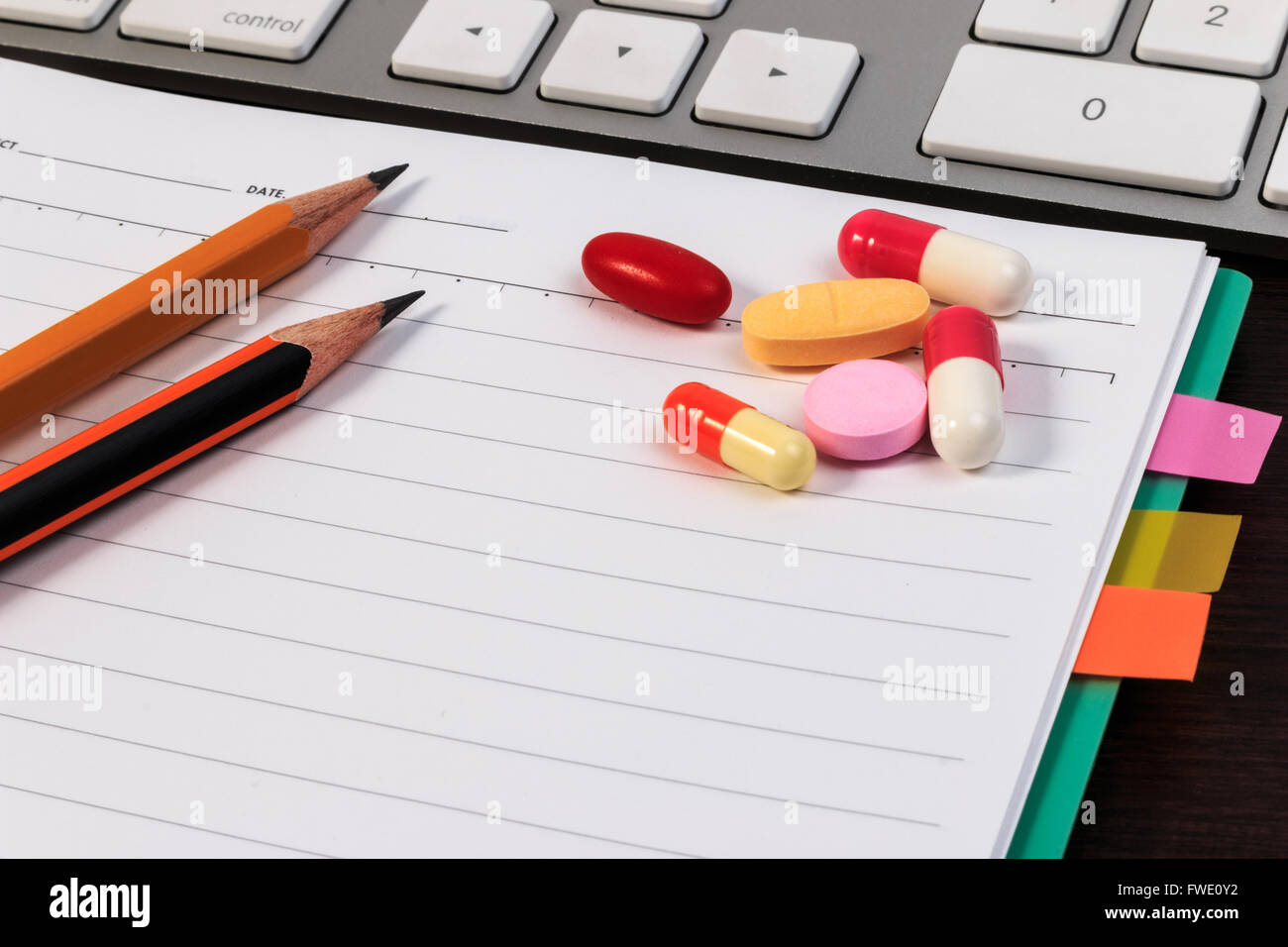 Medicine concept computer keyboard pill hi-res stock photography and ...
