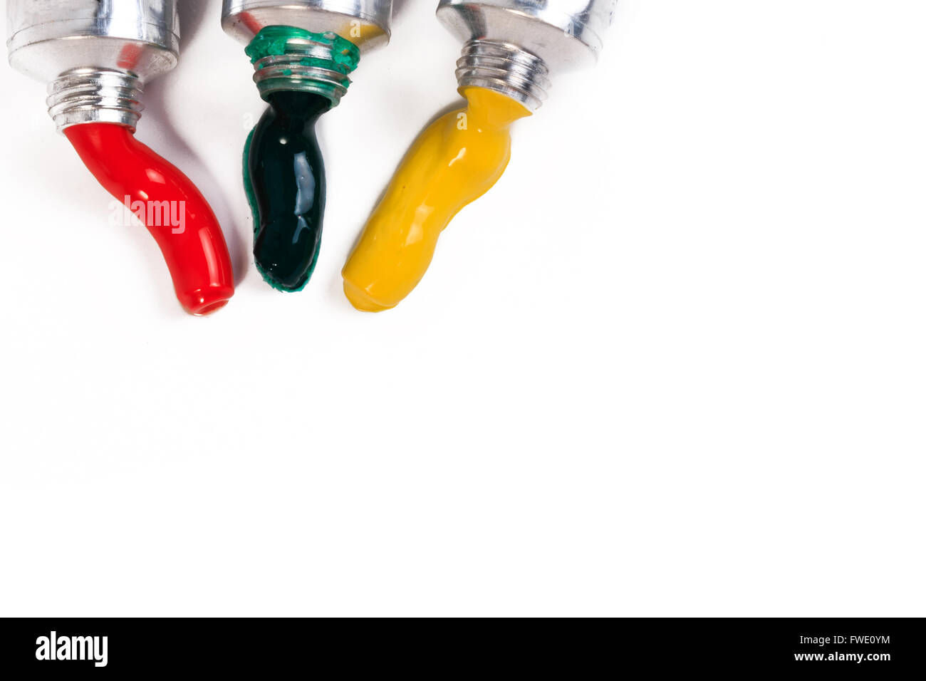 Yellow and blue oil tubes hi-res stock photography and images - Alamy