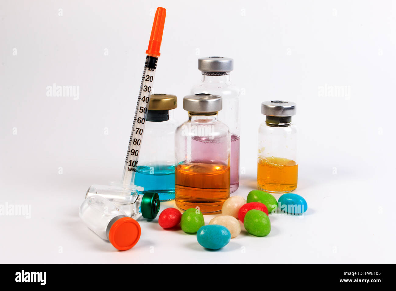 Syringe isolated white candy hi-res stock photography and images - Alamy