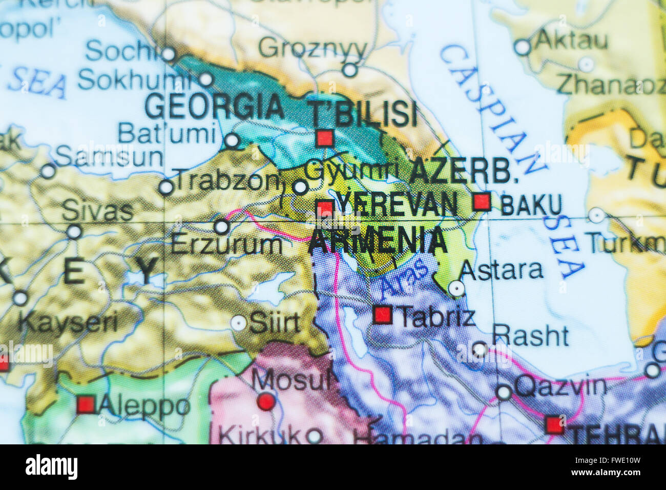 Yerevan map hi-res stock photography and images - Alamy