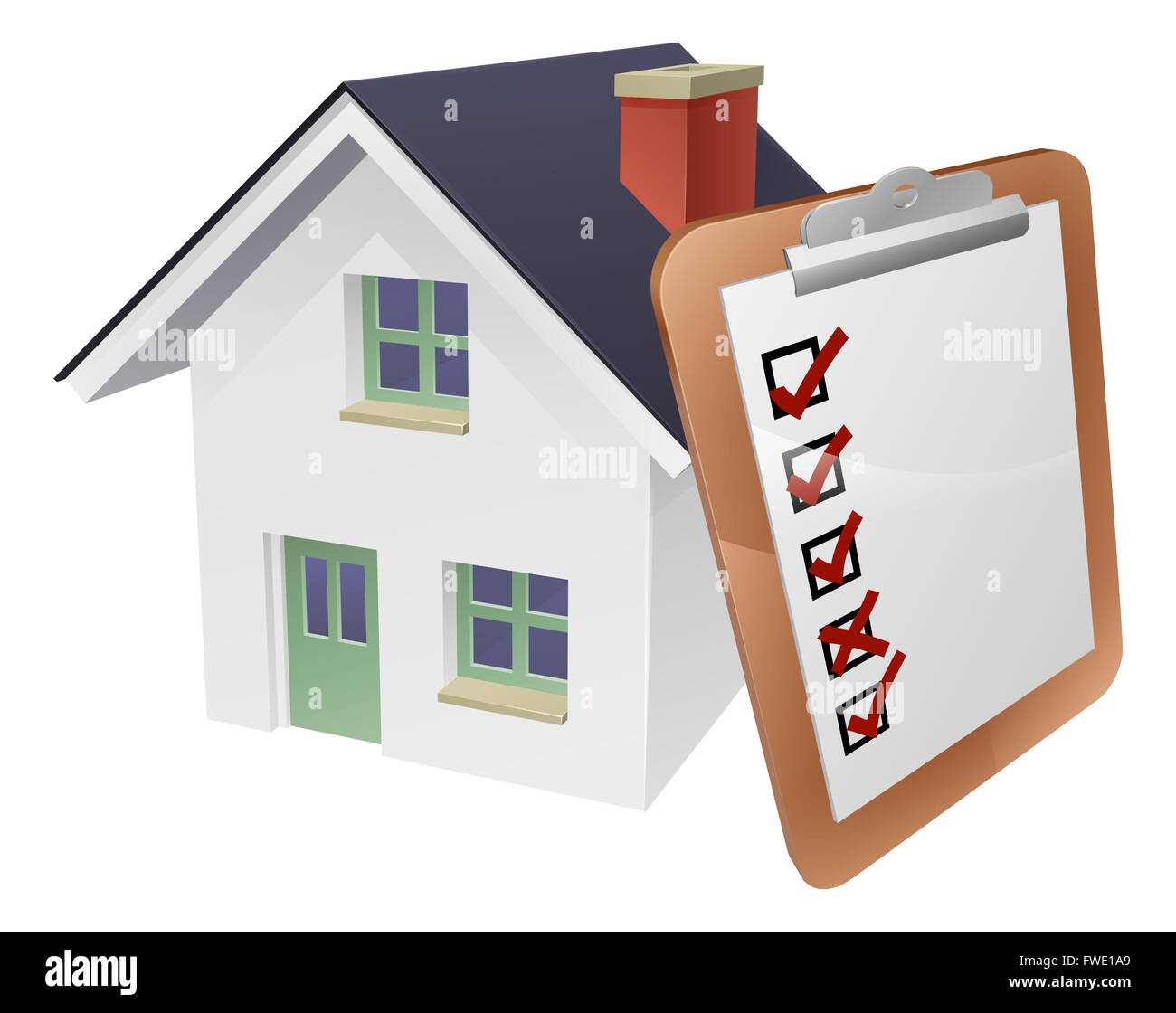 Clipboard icon check cross Cut Out Stock Images & Pictures - Alamy