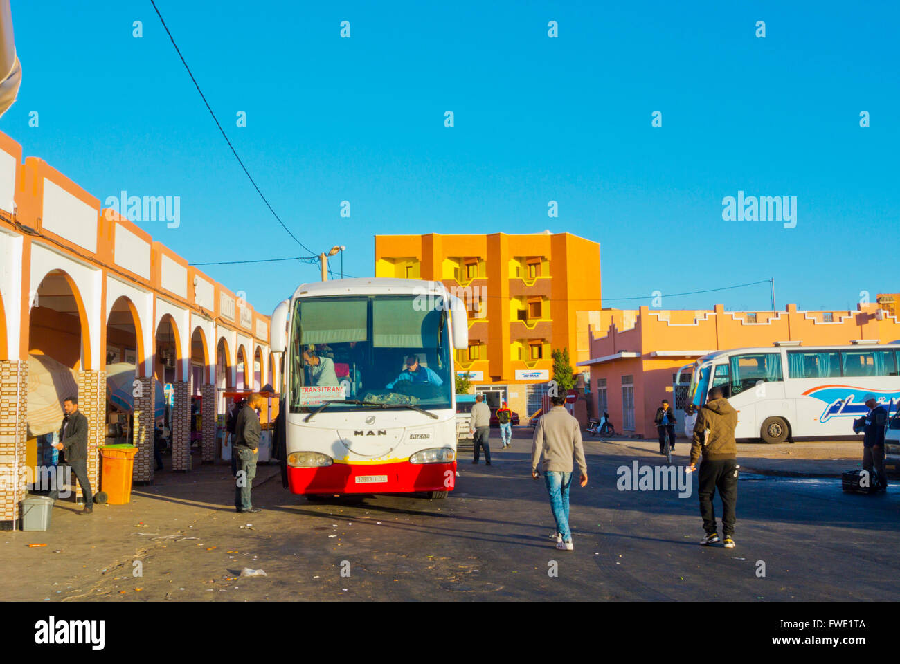 Gare routiere, bus station, Guelmim, Oued Noun, southern Morocco ...