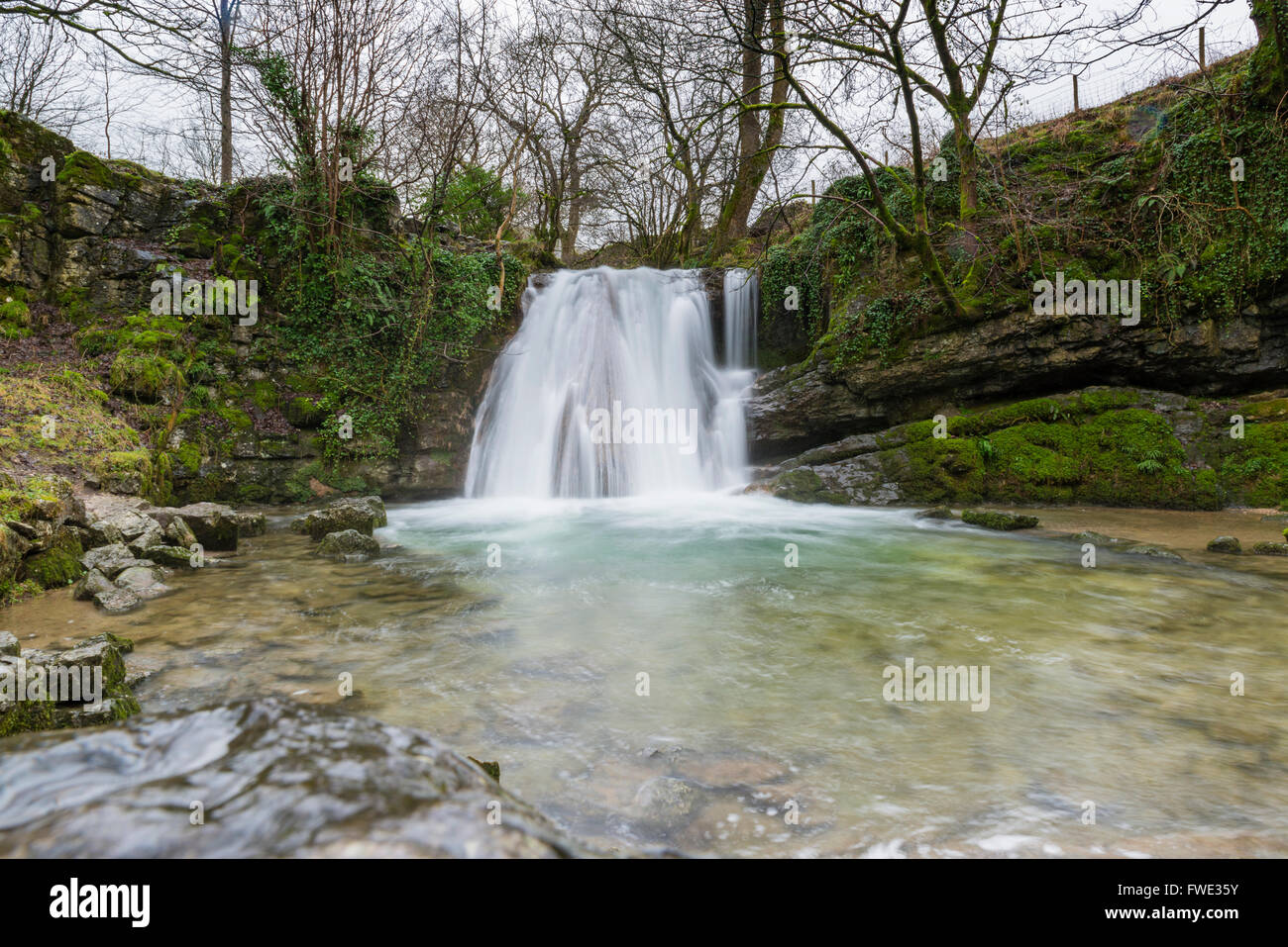 Janets Foss waterfall near malham Cove in Yorkshire England UK Stock ...