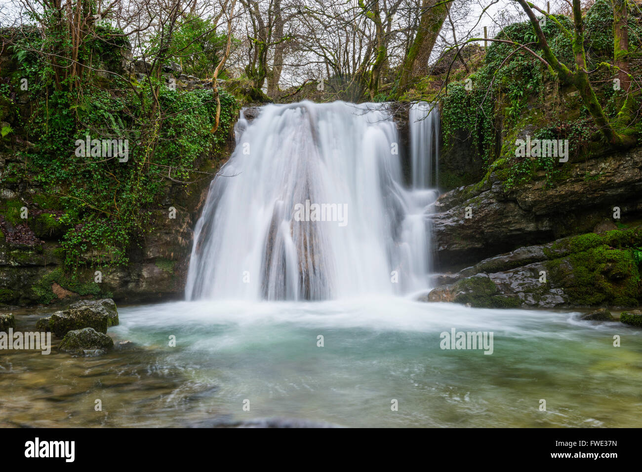 Janets Foss waterfall near malham Cove in Yorkshire England UK Stock ...
