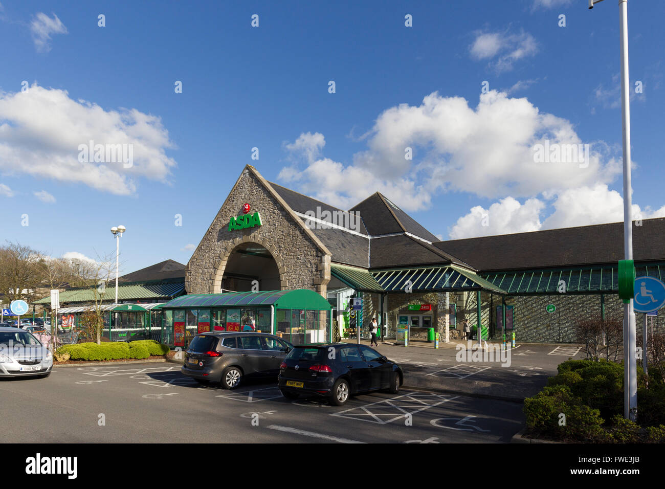 ASDA superstore Kendal outside 24 hour sign Stock Photo - Alamy
