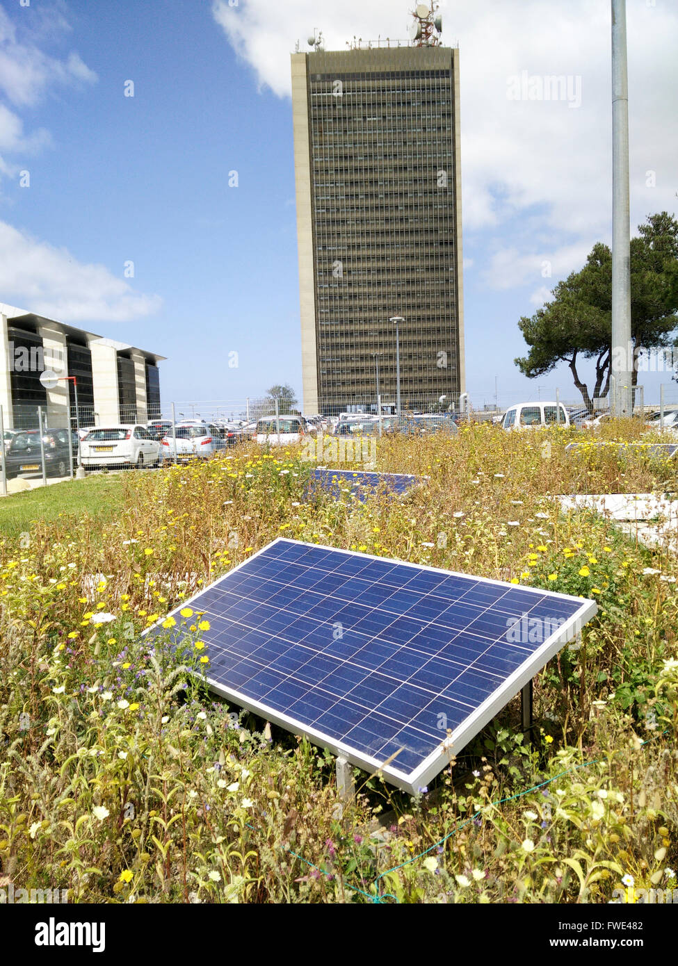 Solar field at the Haifa university, Israel Stock Photo - Alamy