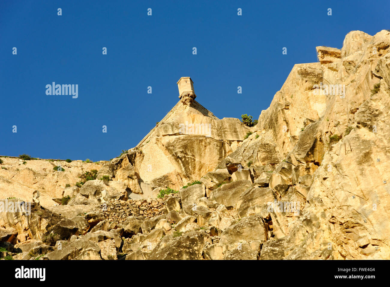 ALICANTE CASTLE LOOKOUT TOWER Stock Photo - Alamy