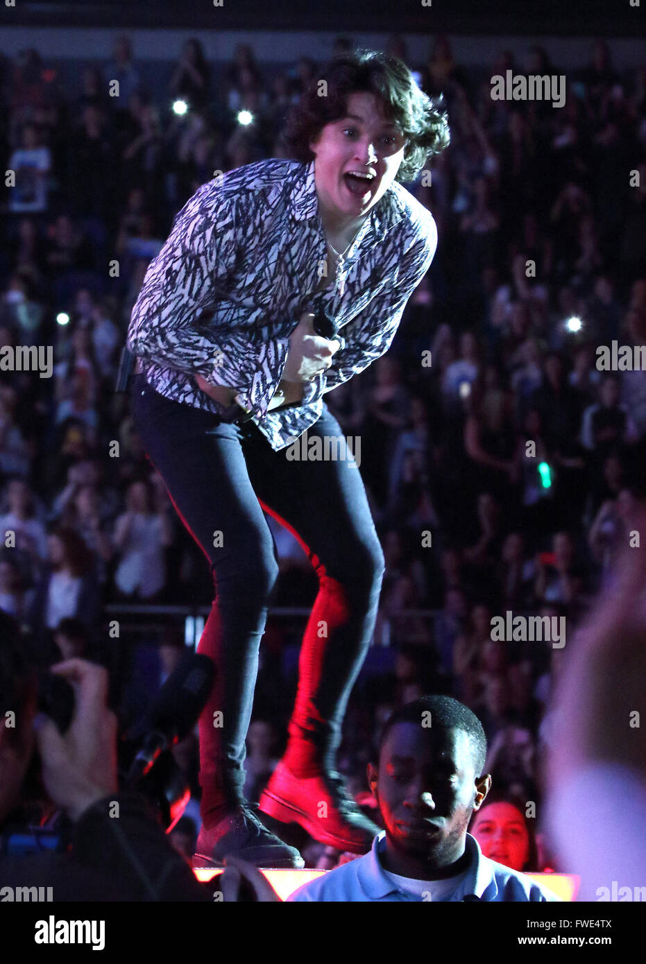 London, UK. The Vamps ( Brad Simpson (lead vocals and guitar), James ...