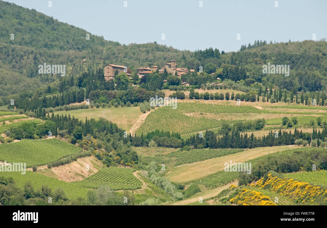 Volpaia in the Chianti Hills of Tuscany, Italy Stock Photo - Alamy