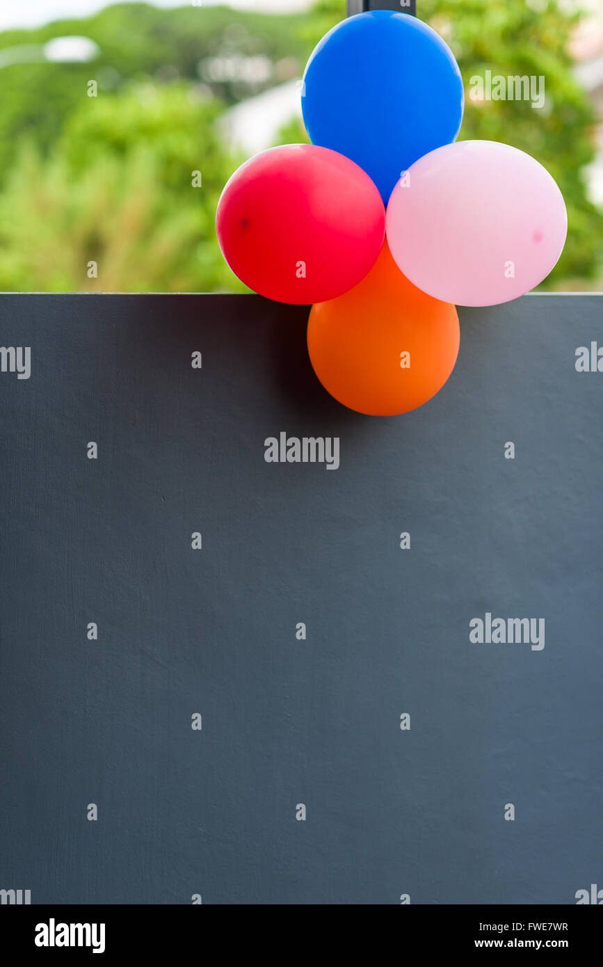 Colourful balloons for birthday decor and celebrations Stock Photo - Alamy