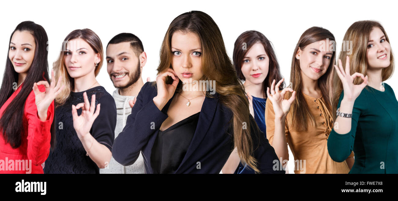 People showing OK sign Stock Photo - Alamy