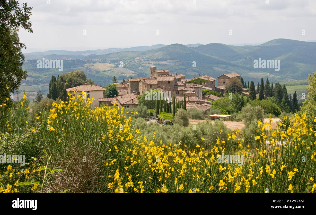 Volpaia in the Chianti Hills of Tuscany, Italy Stock Photo - Alamy